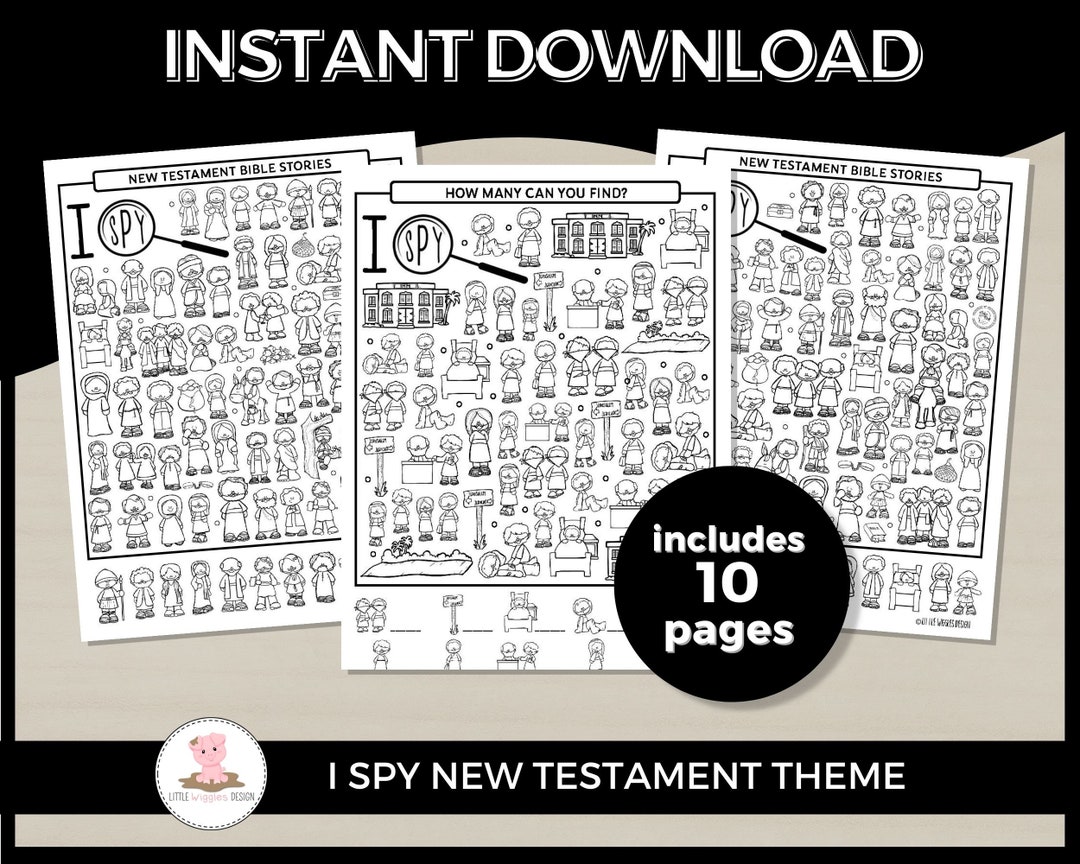 I Spy Bible New Testament Lesson Activity by Little Wiggles Design - Etsy
