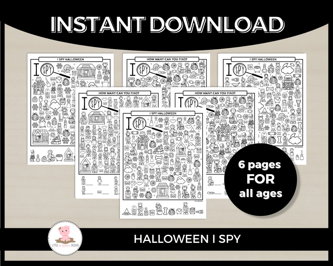 I Spy Halloween Activity for Kids by Little Wiggles Design - Etsy