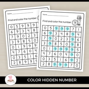 Printable Color the Number Worksheets by Little Wiggles Design - Etsy