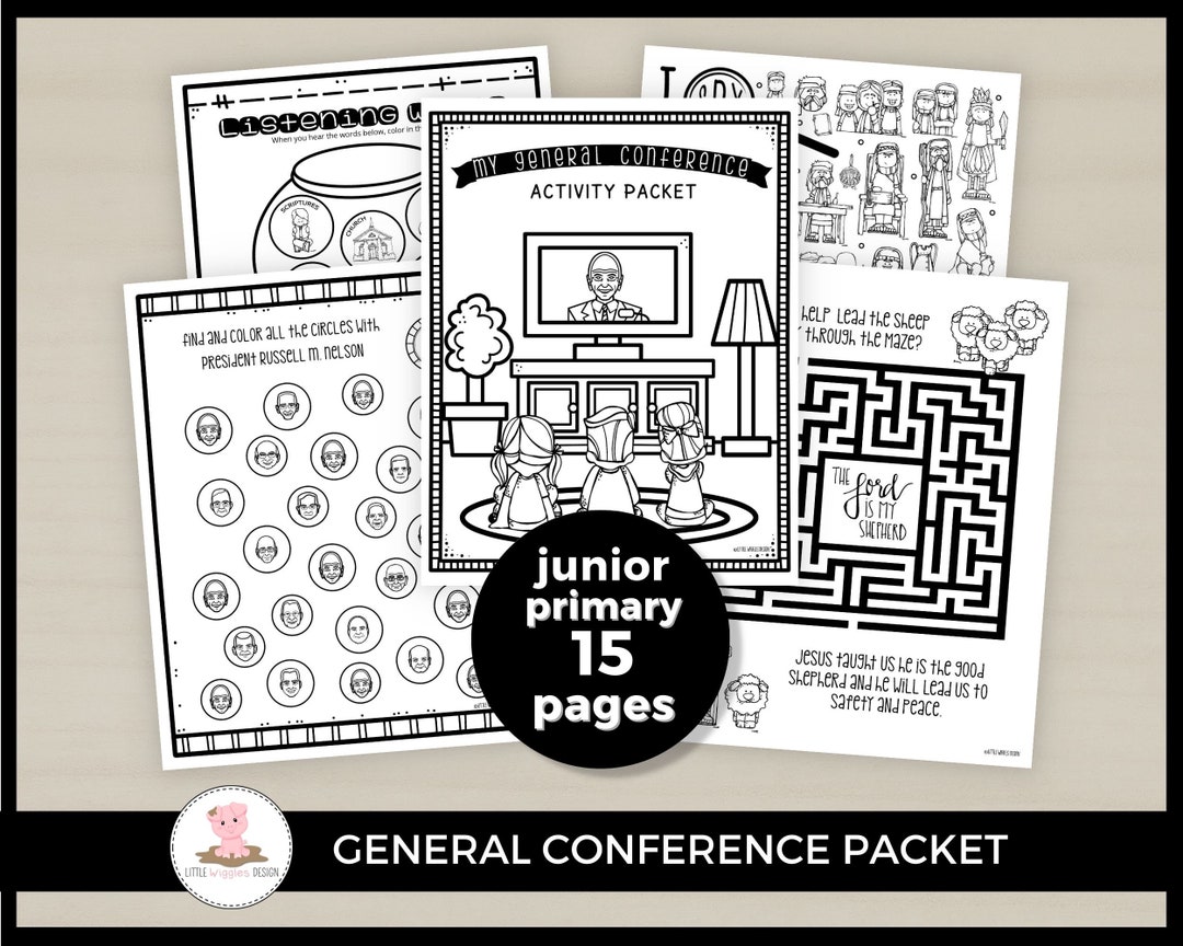 General Conference Junior Primary Activity Packet by Little Wiggles ...