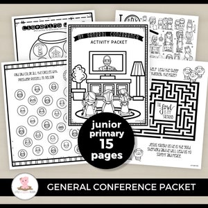 General Conference Activity Packet for Junior Primary - Etsy