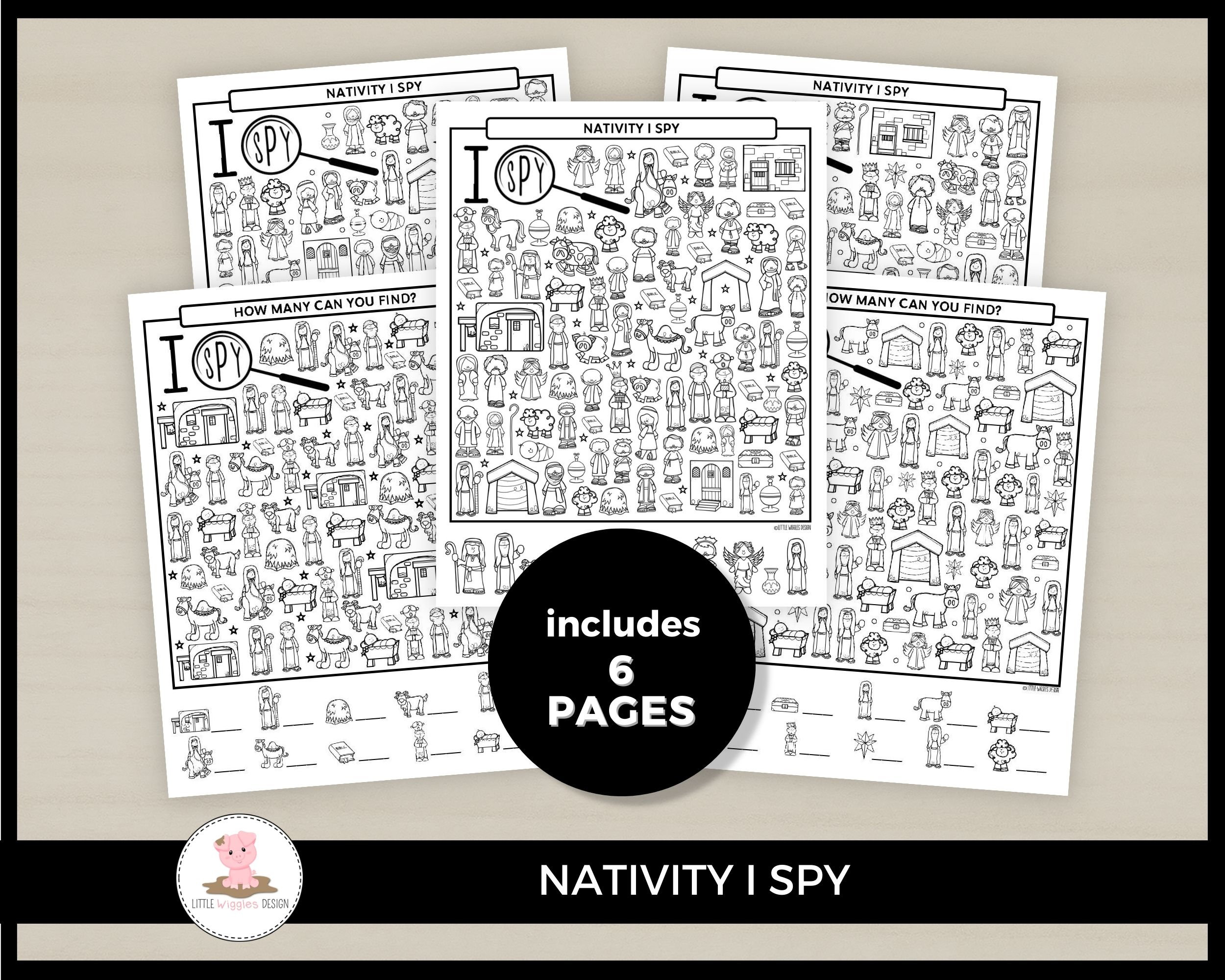 Christmas Nativity I Spy by Little Wiggles Design - Etsy