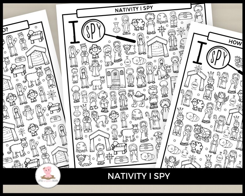 Christmas Nativity I Spy by Little Wiggles Design - Etsy