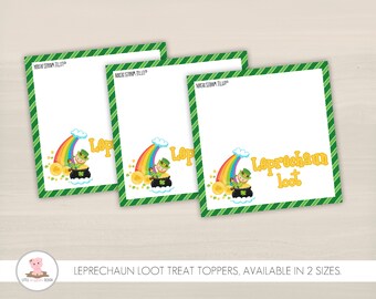 St. Patrick's Day Leprechaun Loot Treat Bag Topper - Etsy