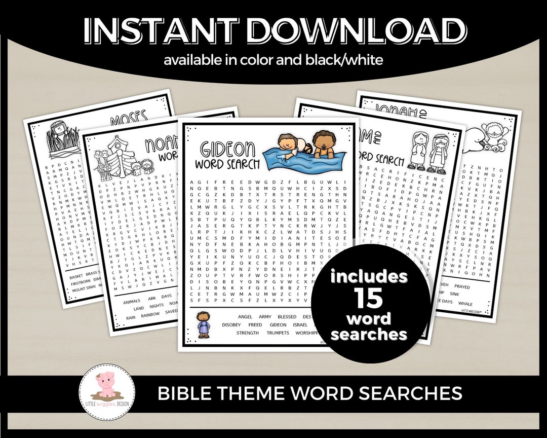 Old Testament Bible Word Searches by Little Wiggles Design - Etsy