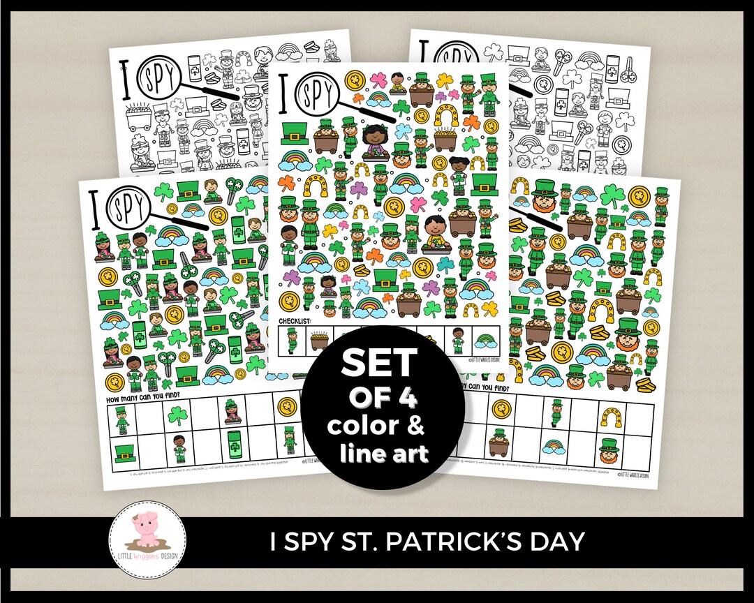 St. Patrick's Day I Spy Printable by Little Wiggles Design - Etsy