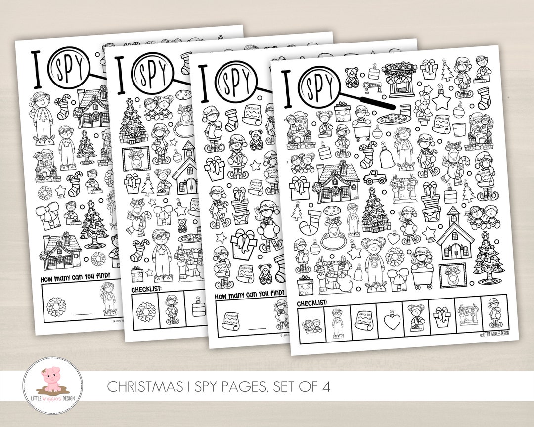 I Spy Christmas, Printable Christmas Activity for Kids, Christmas ...