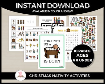 NATIVITY MATCHING GAME Shout Out 31 Christ Centered Christmas - Etsy