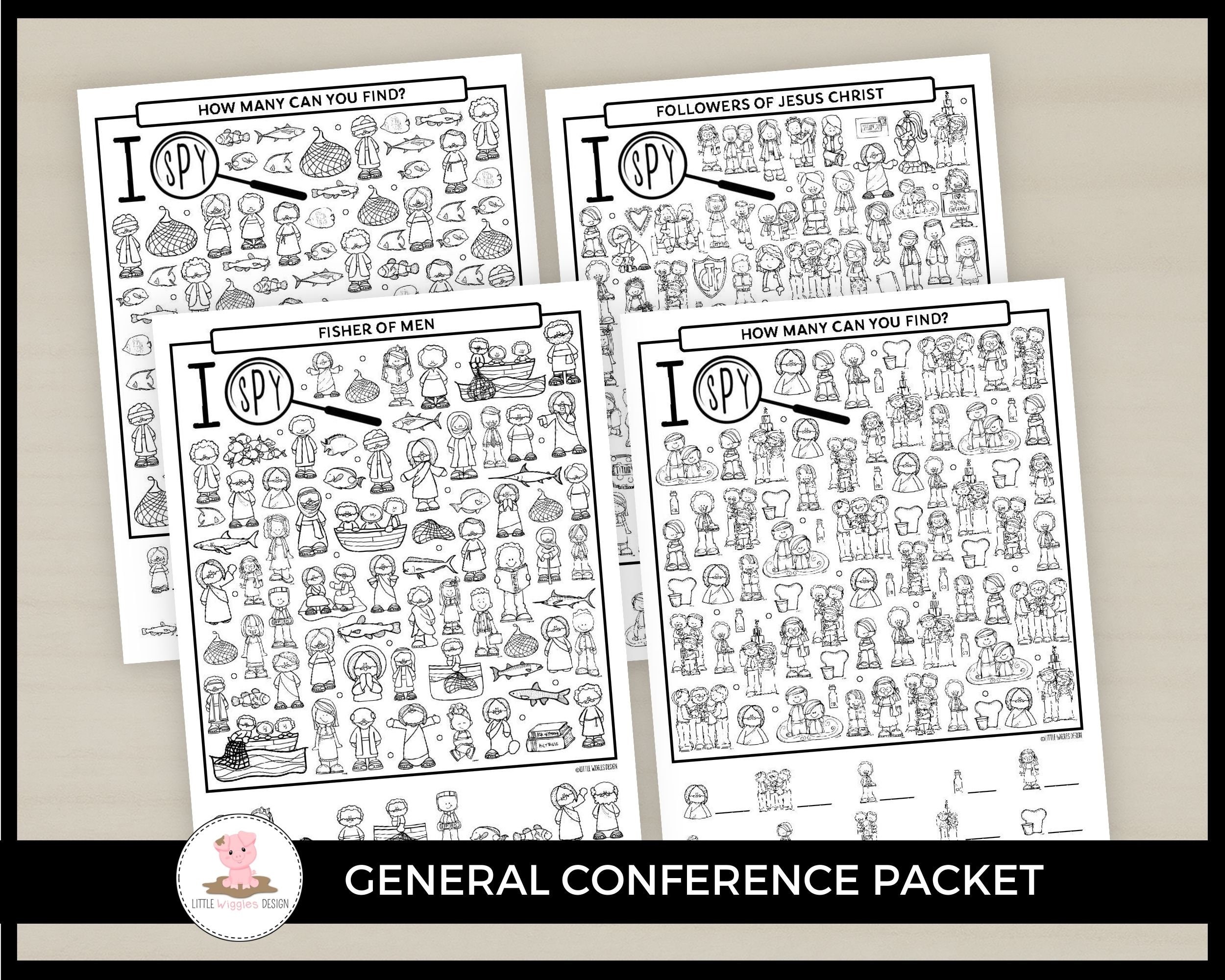 Church of Jesus Christ General Conference Packet by Little Wiggles ...