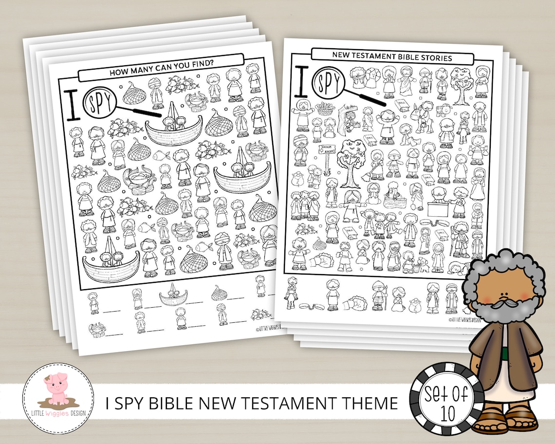 I Spy Bible New Testament Lesson Activities - Etsy