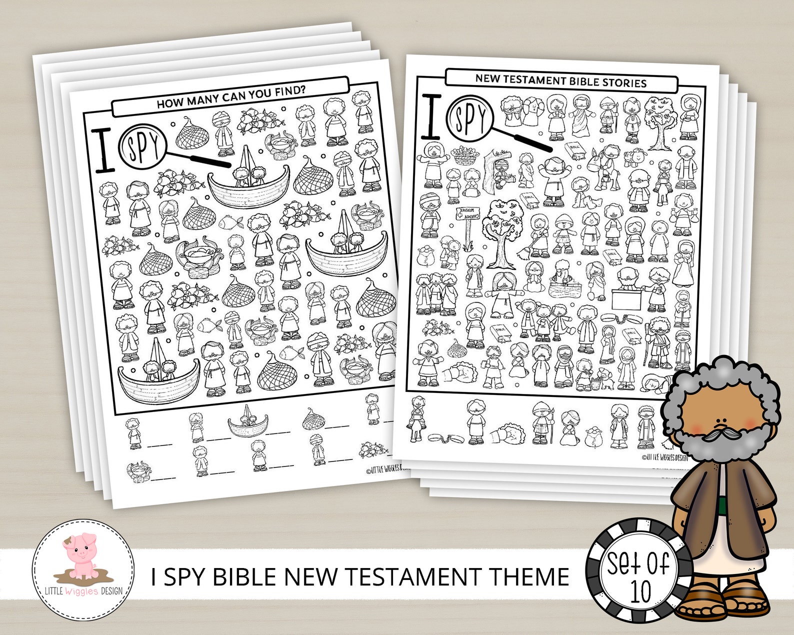I Spy Bible New Testament Lesson Activities - Etsy