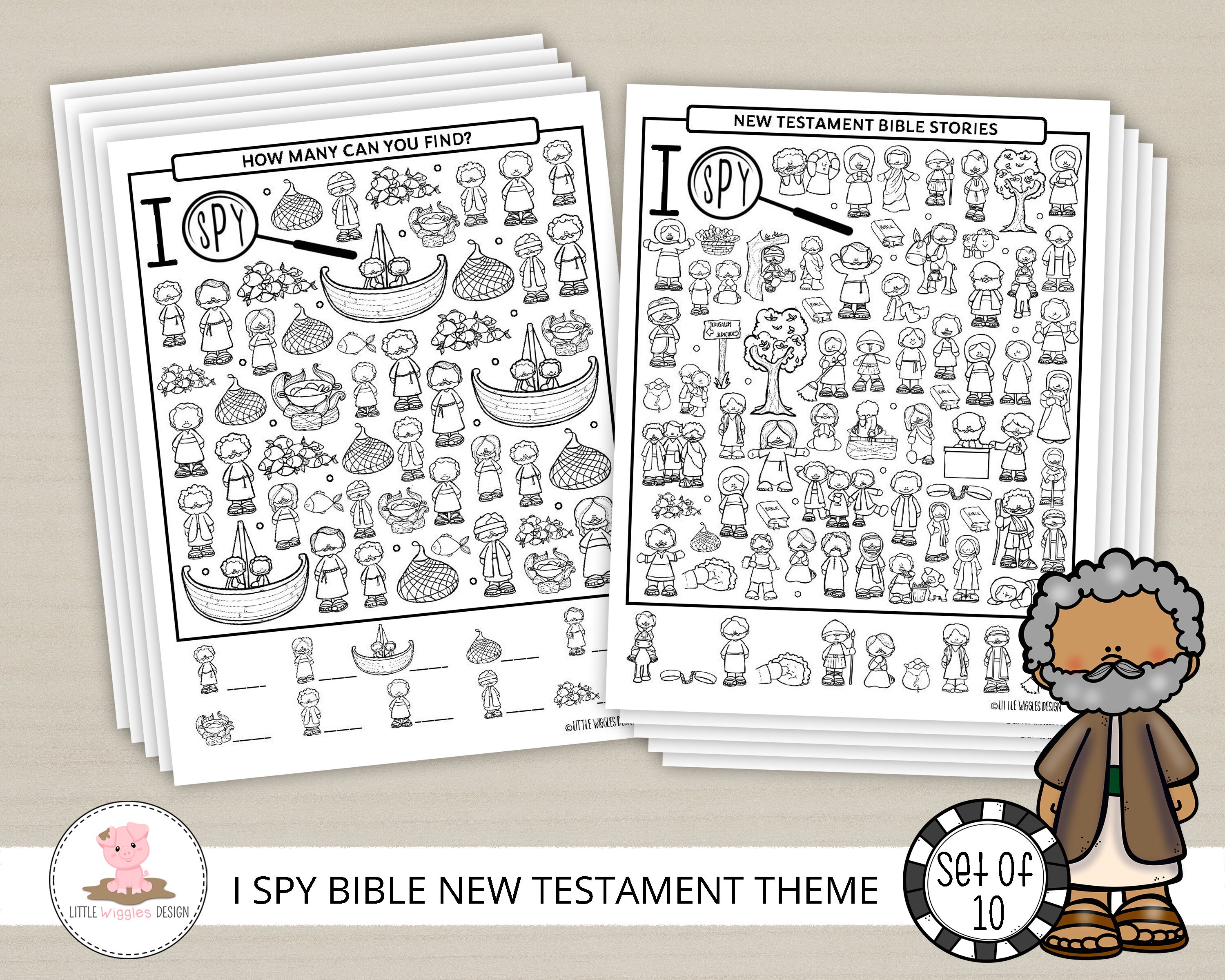 I Spy Bible New Testament Lesson Activities - Etsy
