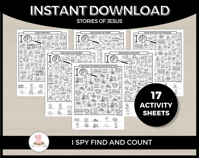 Printable I Spy Seek and Find Bible Puzzle Book: New Testament - Etsy ...