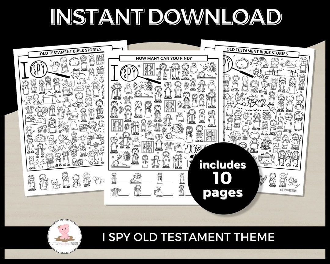I Spy Old Testament Bible Activities by Little Wiggles Design - Etsy