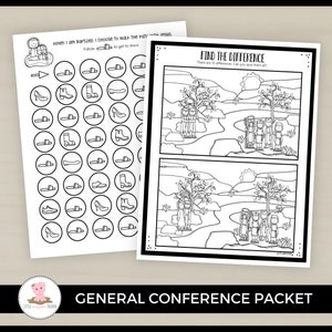 Latter Day Saints General Conference Packet by Little Wiggles Design - Etsy
