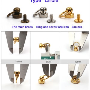 D-ring O-ring Triangle-ring Wallet Chain Connector Solid Brass Ball ...