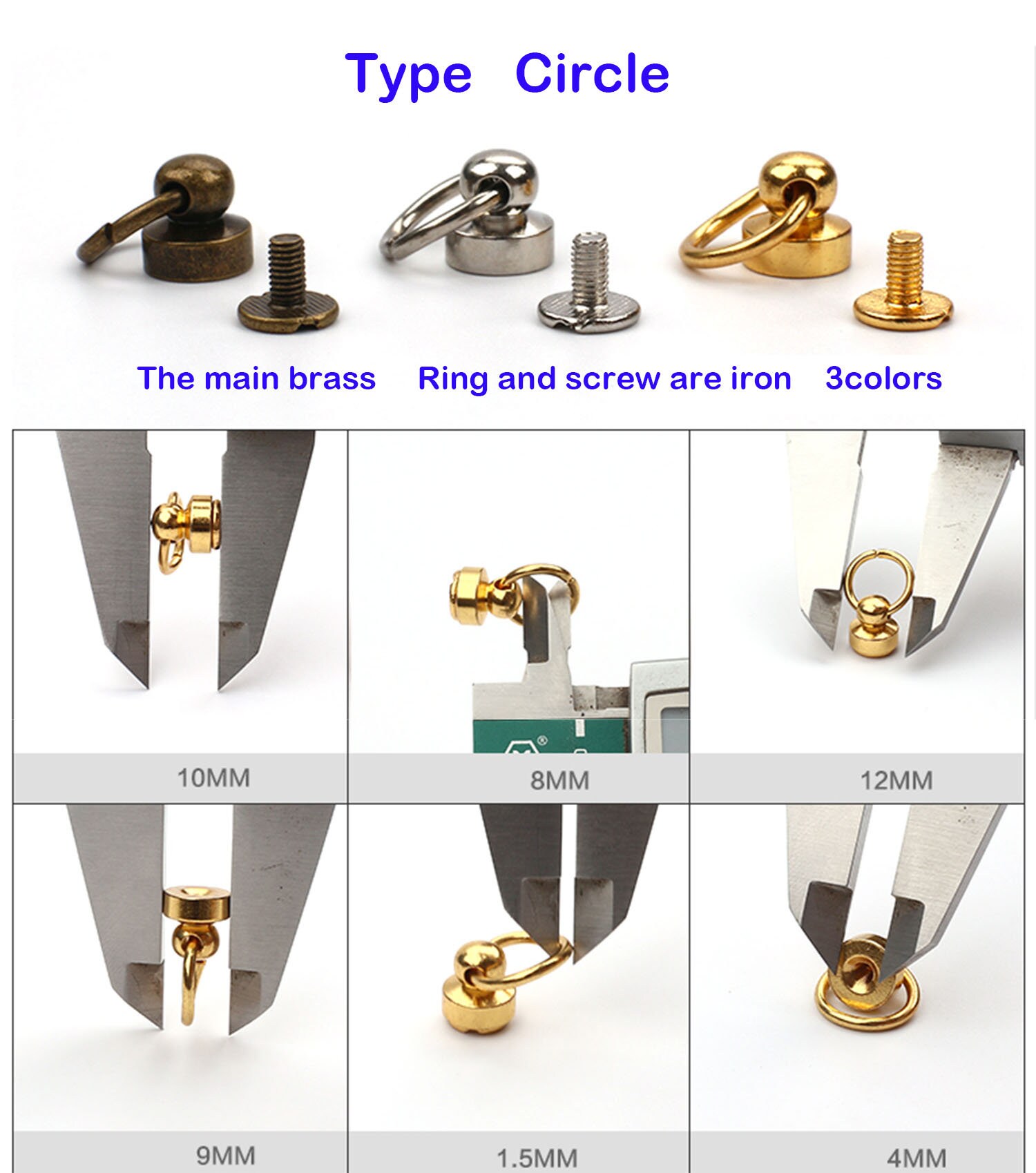 D-ring O-ring Triangle-ring Wallet Chain Connector Solid Brass - Etsy