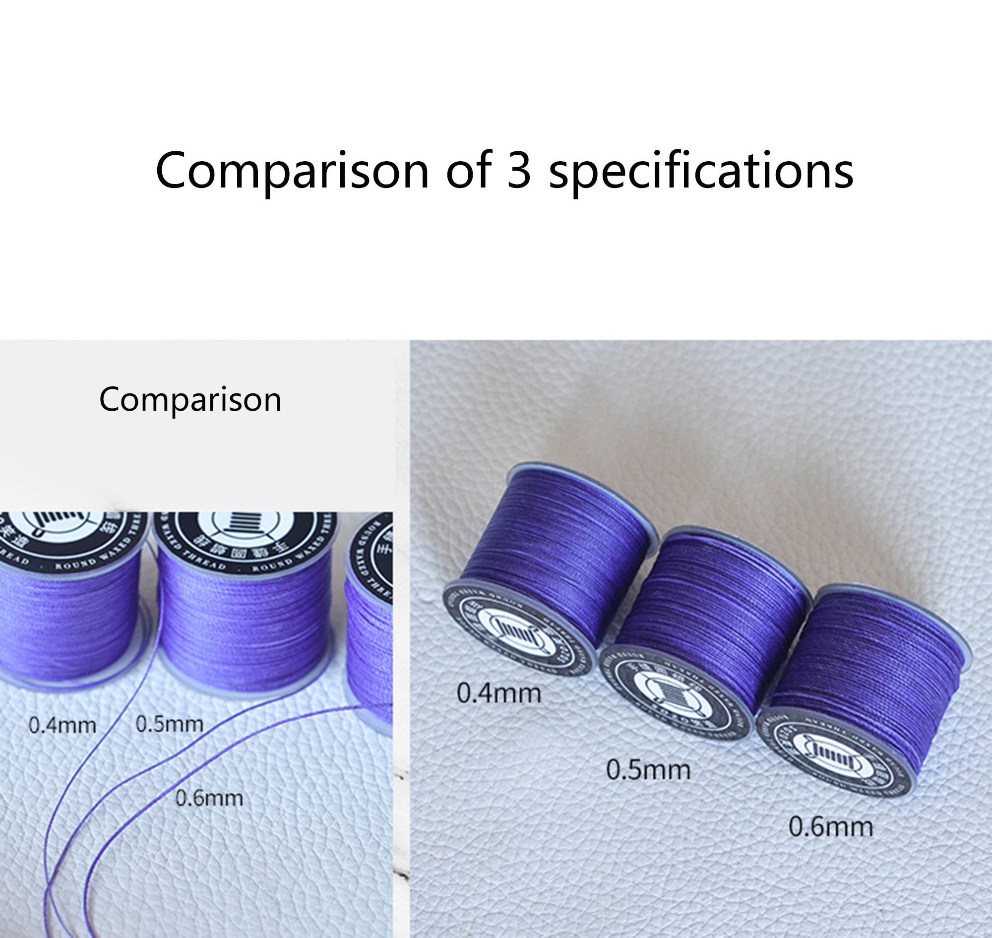 Round Waxed Thread 0.6mm in 44 Colours/polyester Thread/waxed - Etsy