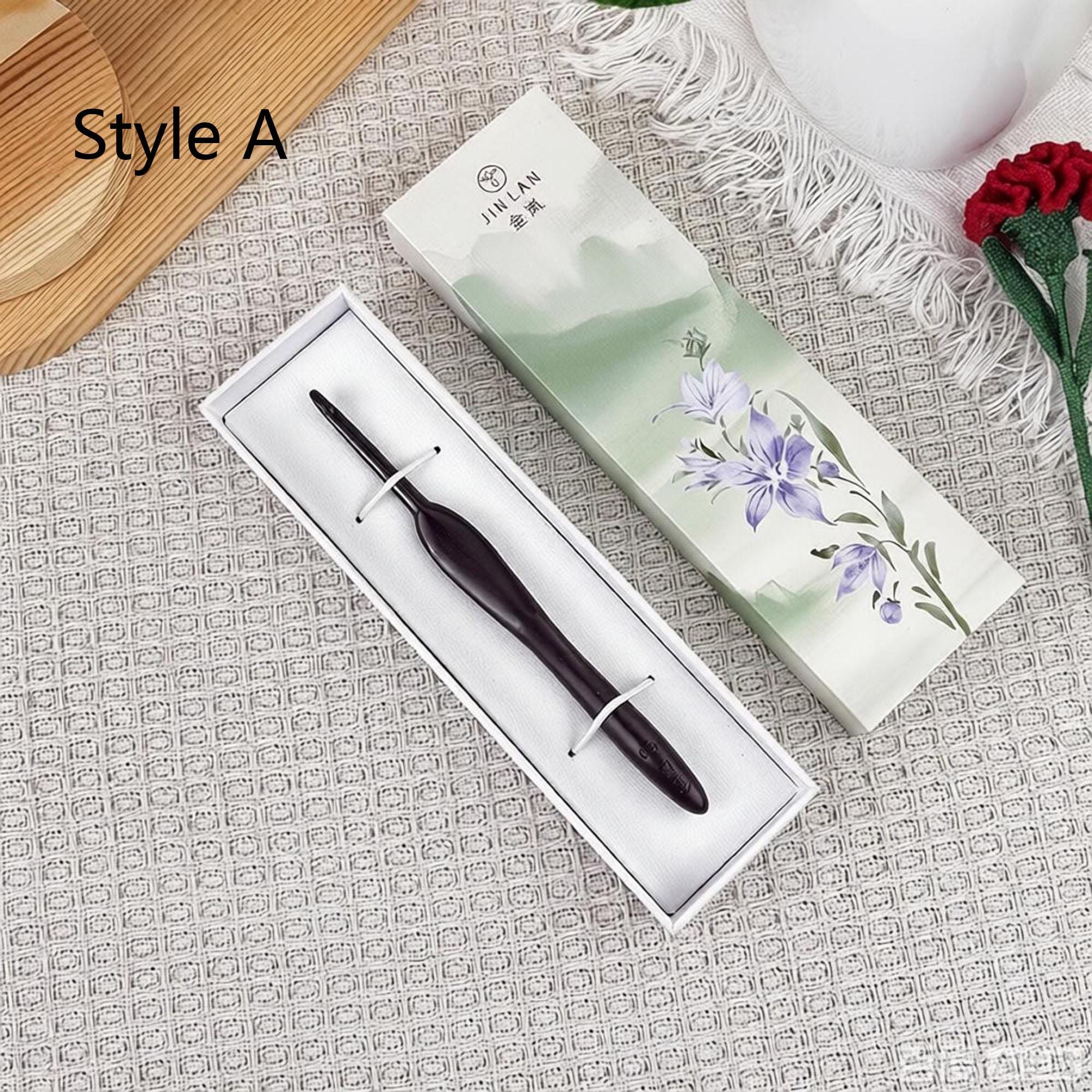 Jin Lan Ebony Crochet Hook Integrated Handmade DIY Yarn Knitting Tool ...
