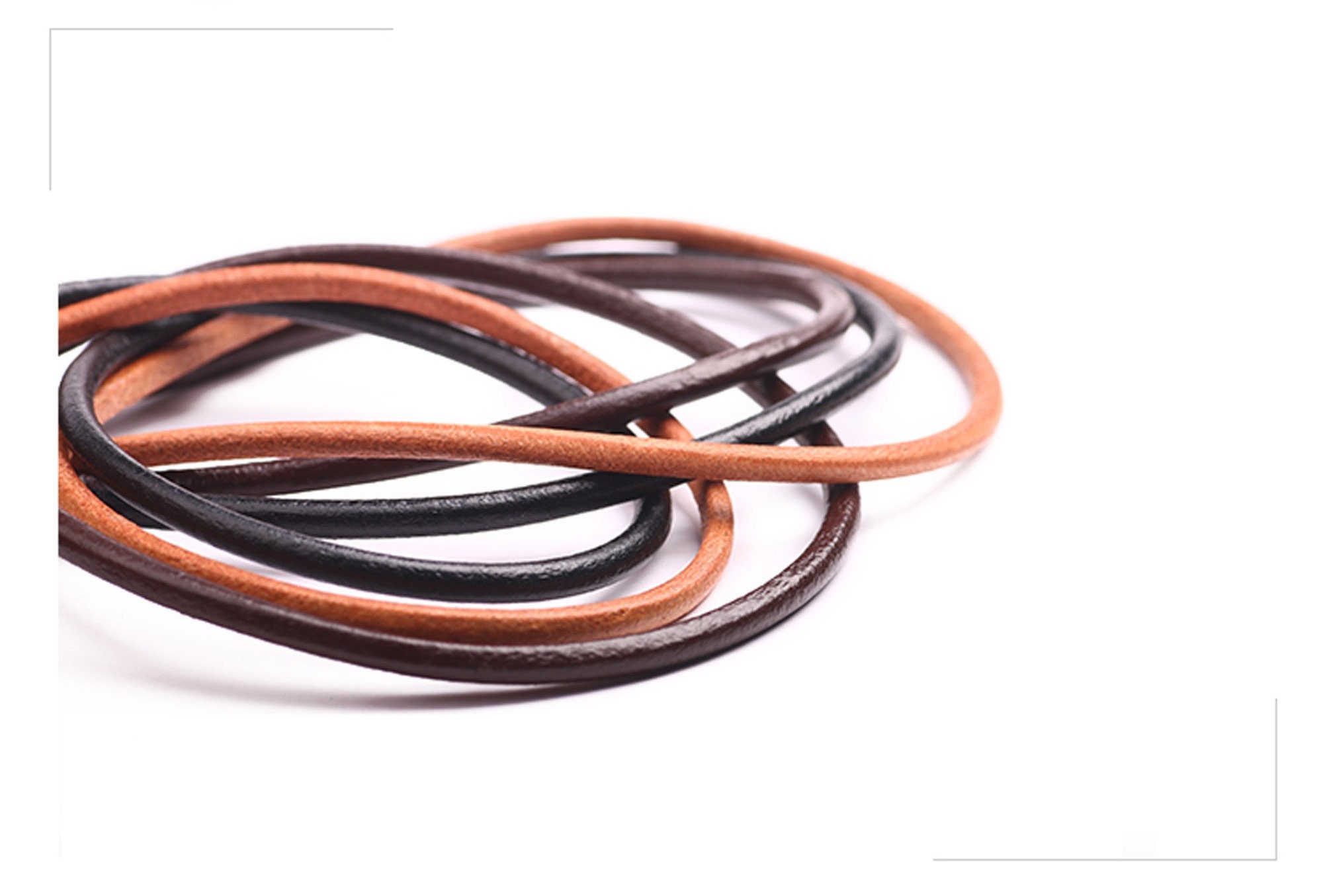 Cowhide ox Warble round Leather Rope leather Rope diy handmade Leather ...