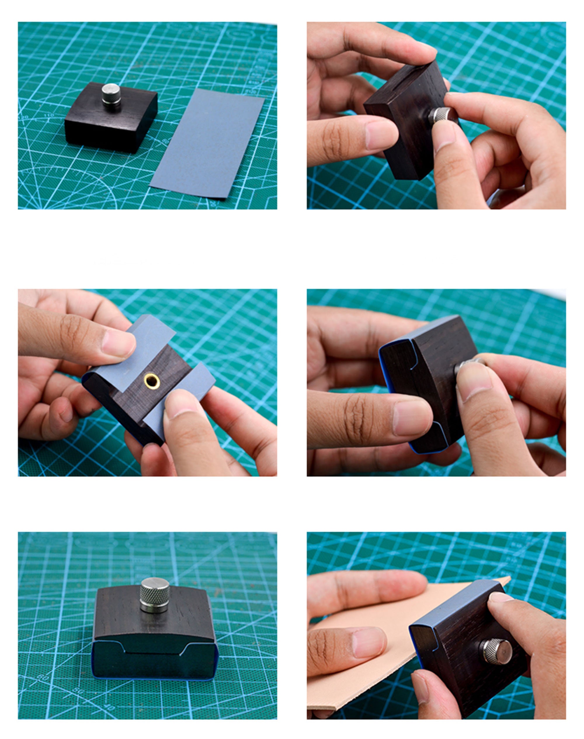 Sandalwood Sandpaper Clip Handmade Diy Leather Tool Clip Sandpaper ...