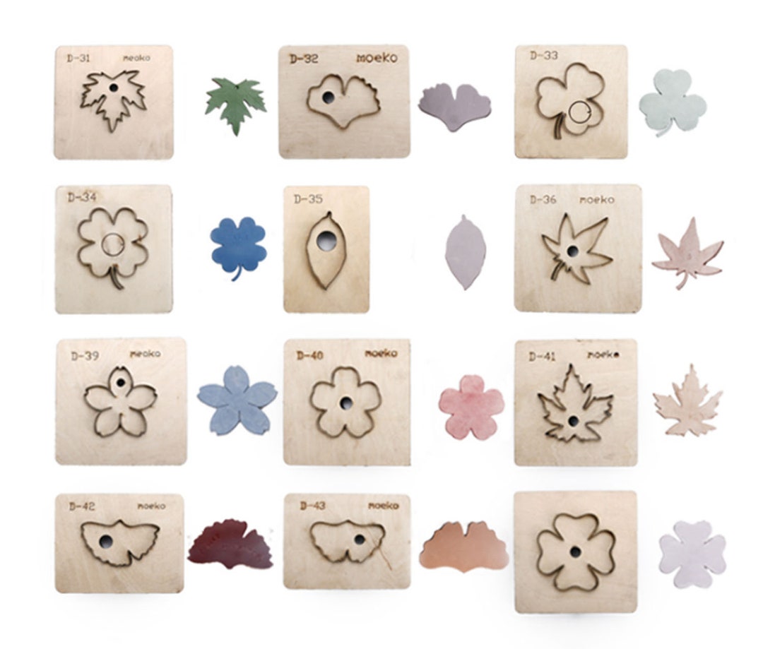 12 Custom Leaf Leather Cutter - Leaves Punch Die Blade Leather Cutters ...