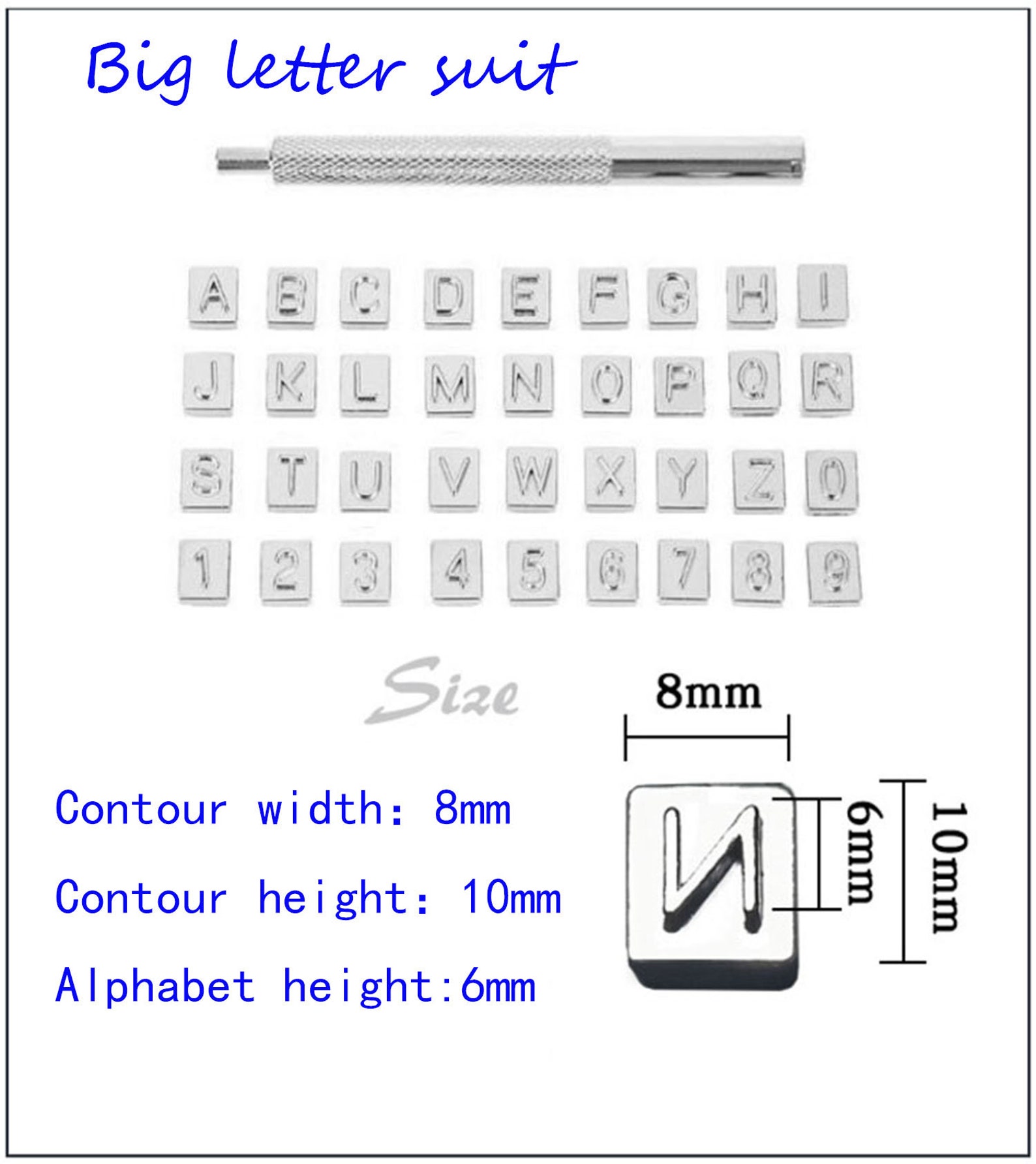 36pcs Metal Steel Stamp Alphabet Letters 3&6mm Tool Punch - Etsy