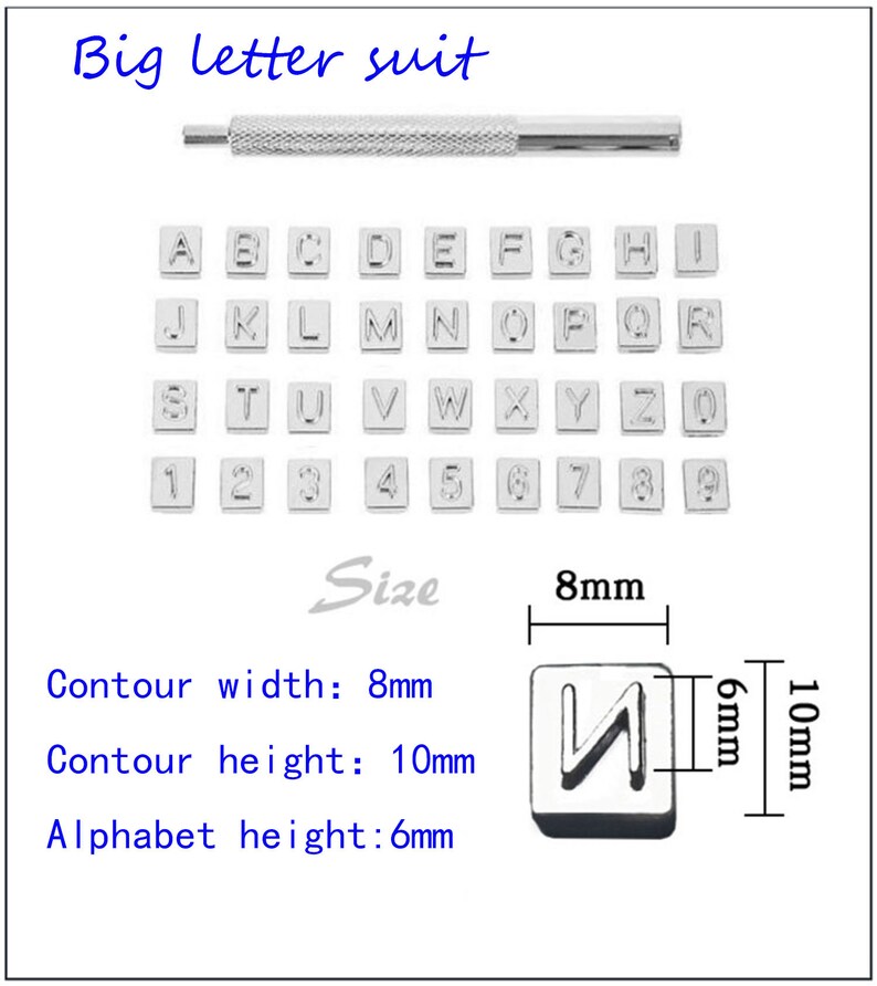 36pcs Metal Steel Stamp Alphabet Letters 3&6mm Tool Punch - Etsy