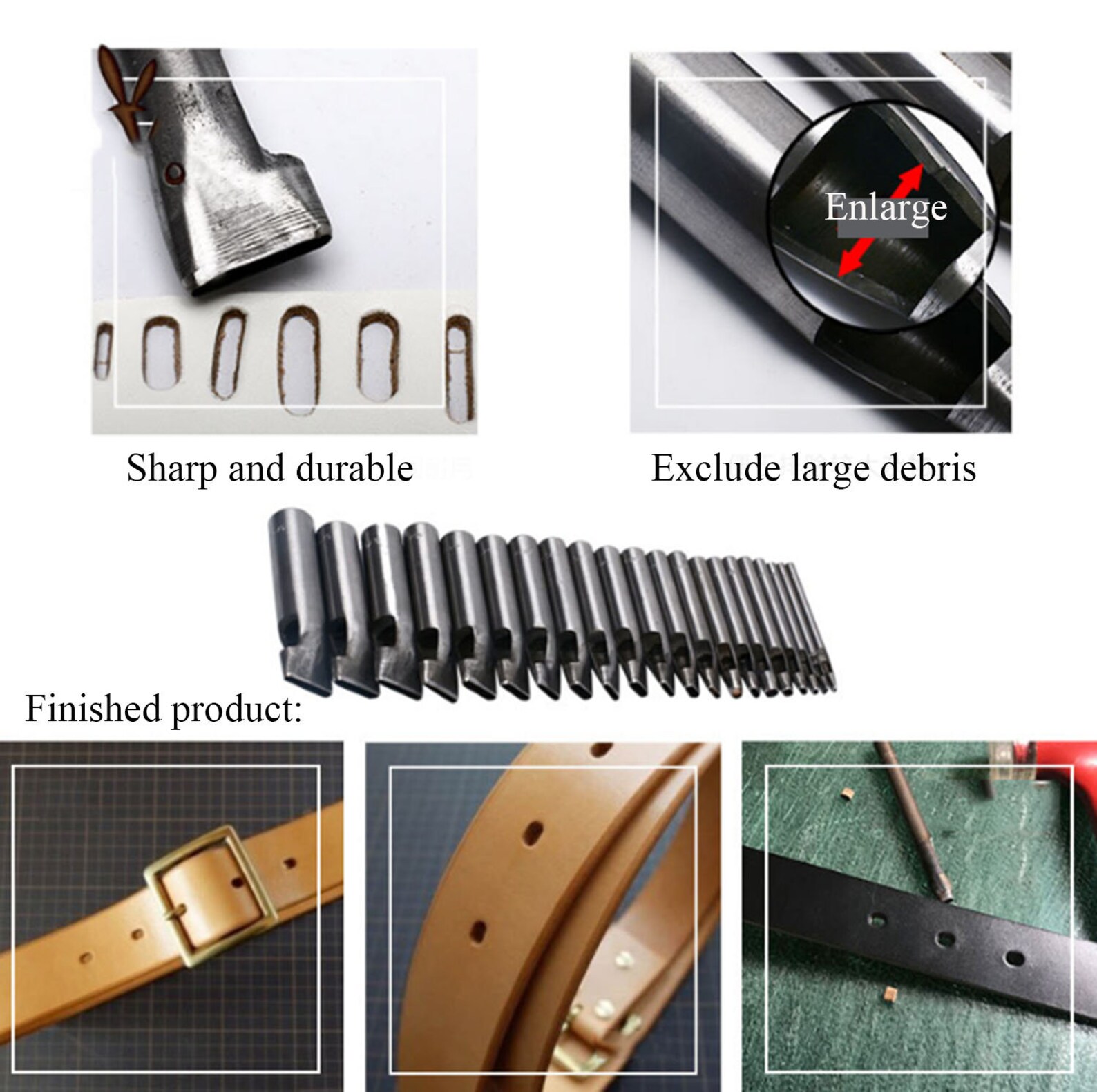 DIY Drilling Bit Leather Craft Puncher Flat Punch Tool Leather - Etsy