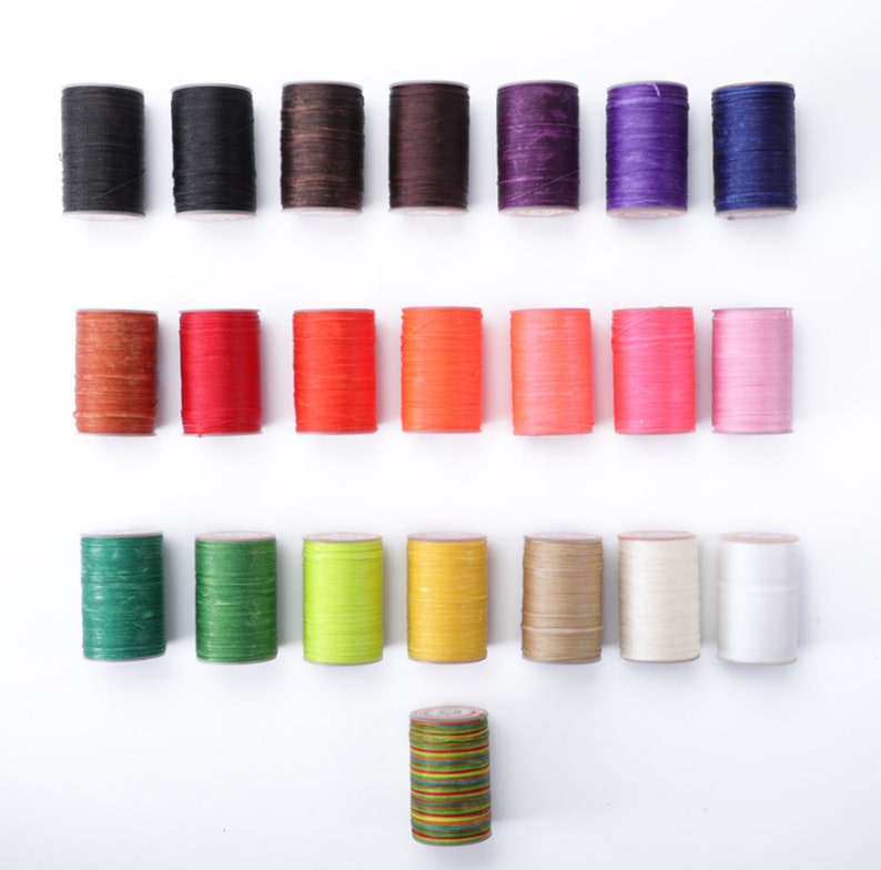 Waxed Thread 0.65mm in 22 Colours/polyester Thread/waxed - Etsy
