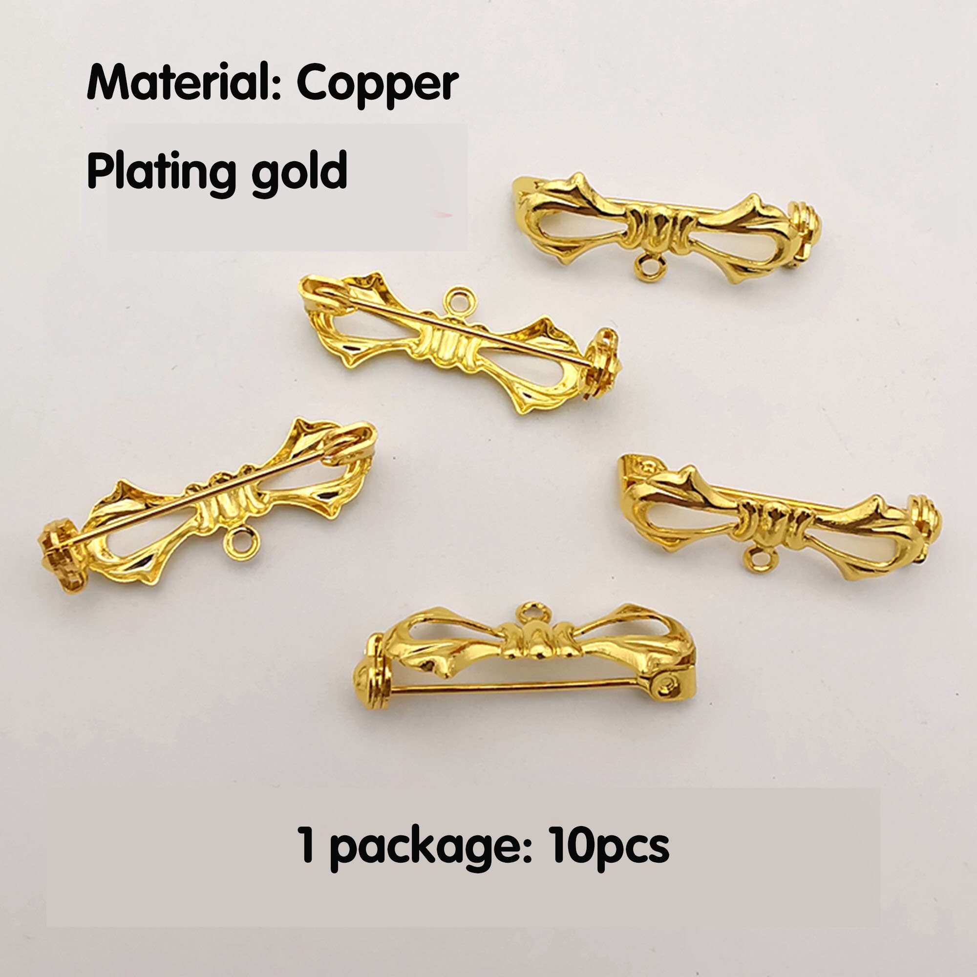 14 20 28 35mm Brass Brooch Pin Brass Brooch Pin Back Base - Etsy