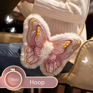 Handmade Embroidered DIY Kit Butterfly Crossbody Bag Original Women's ...