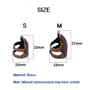 Wholesale and Retail Adjustable Brass Thimble Sewing Tool Finger ...