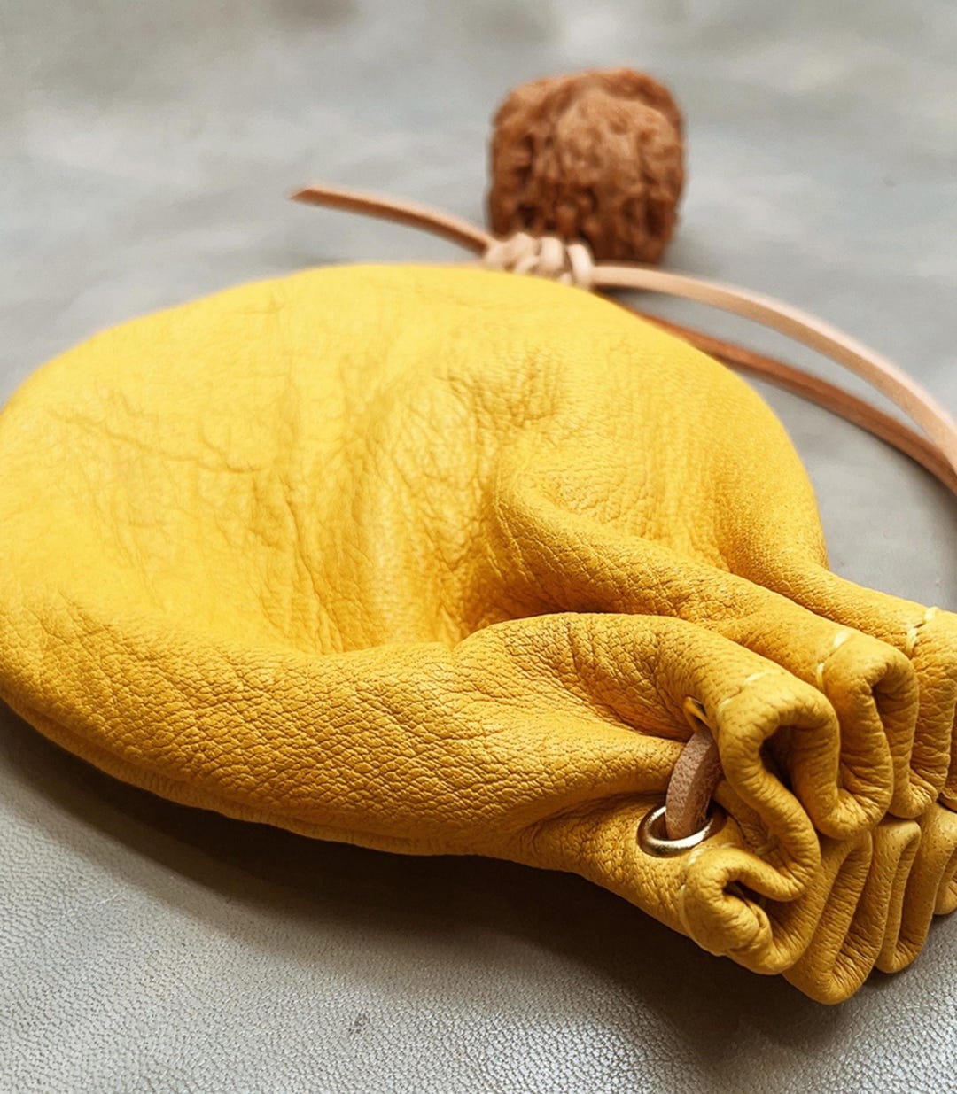 Top Layer Deerskin Coin Purses Storage Case Deerskin Headphone ...
