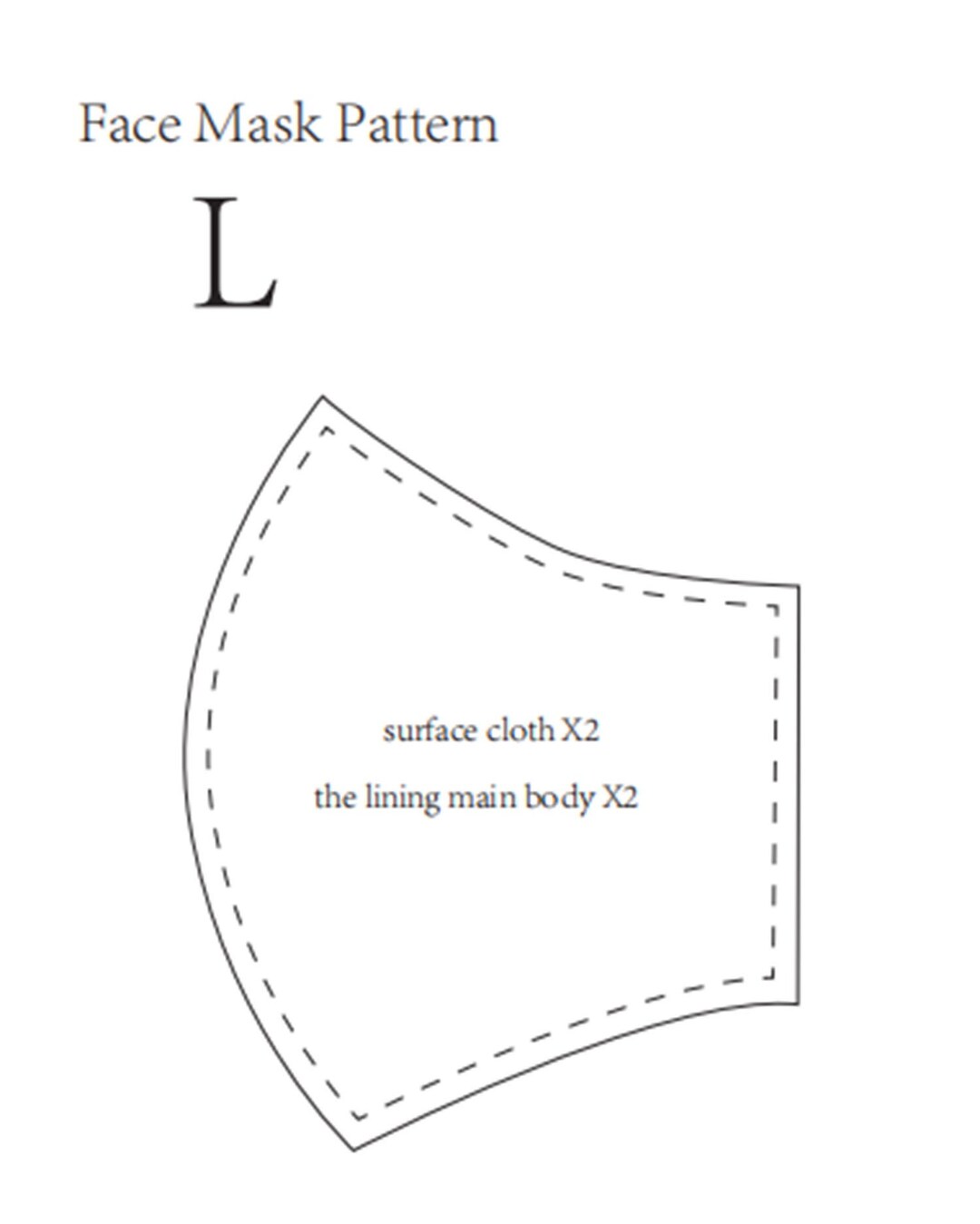 DIY Mask Pattern pdf, Cloth Mask Template, Fabric Mask Pattern, 3 ...