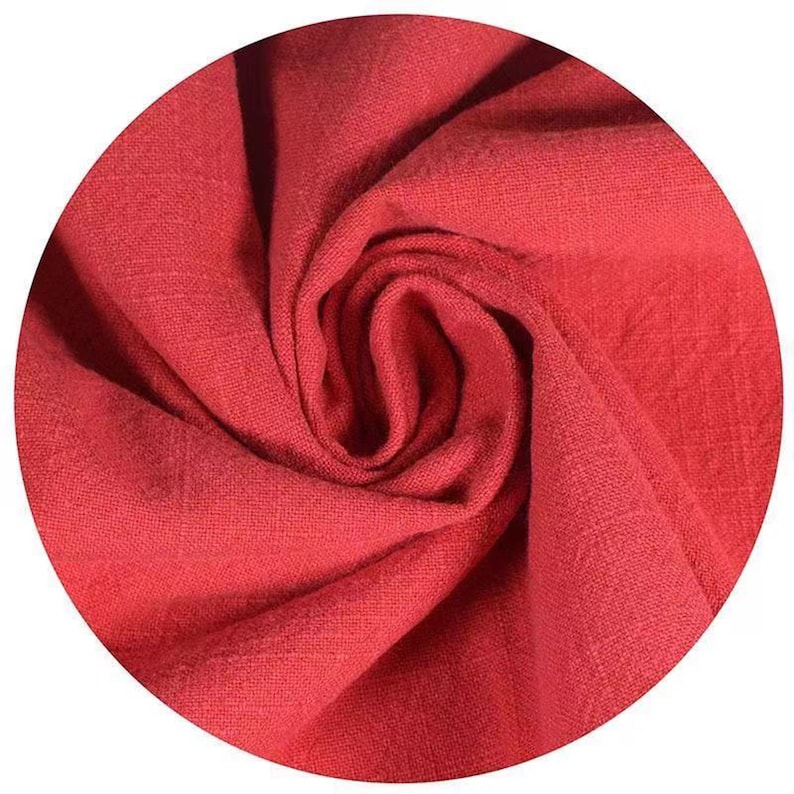 Slub Texture Linen Cotton Fabric by the Yard or Meter Rustic - Etsy