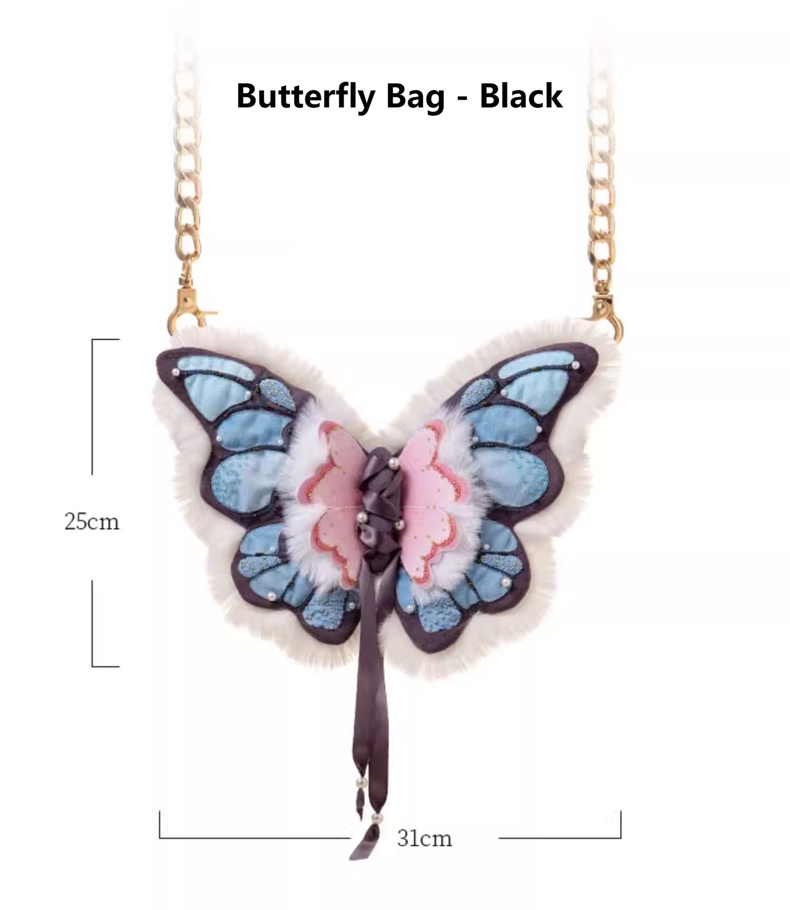 Handmade Embroidered DIY Kit Butterfly Crossbody Bag Original Women's ...