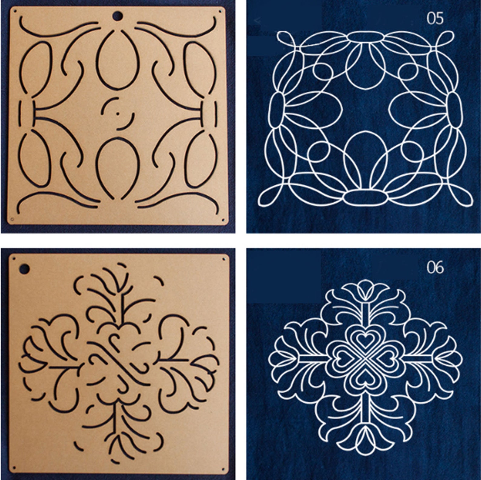 Pochoir acrylique pour pochoir Sashiko Pochoir matelassé - Etsy France