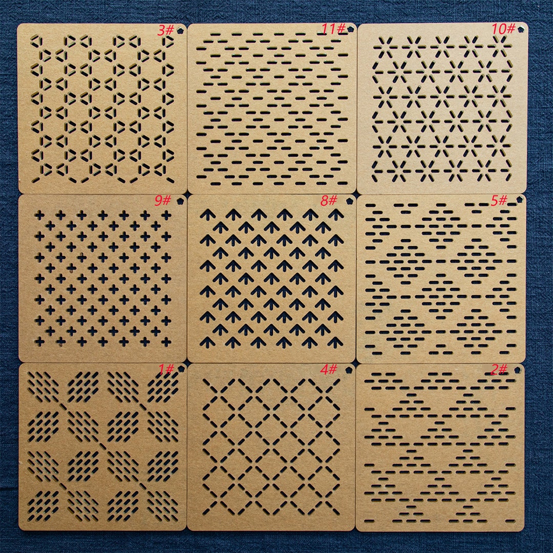 Sashiko Template Square Template Semicircle Template Twill Template ...