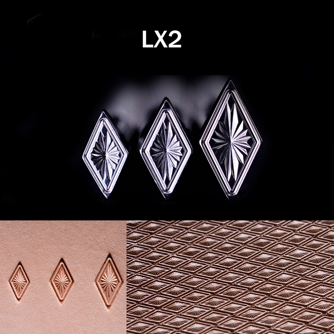 Leather Art Leather Carving Printing Diamond Pattern - Etsy