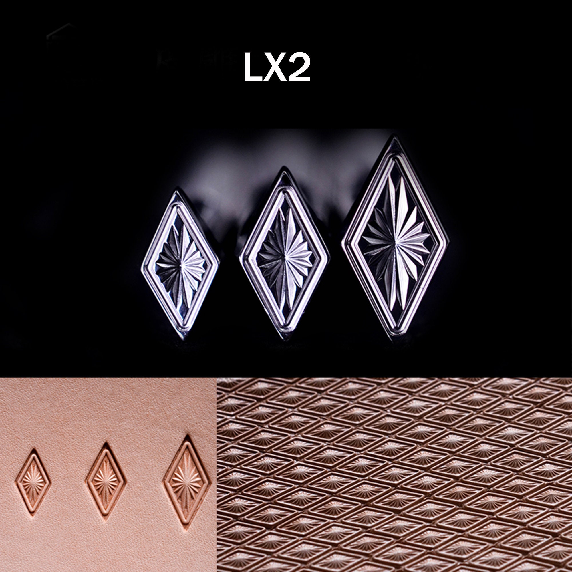 Leather Art Leather Carving Printing Diamond Pattern - Etsy