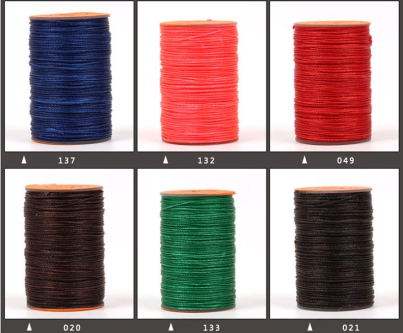 Waxed Thread 0.65mm in 22 Colours/polyester Thread/waxed - Etsy