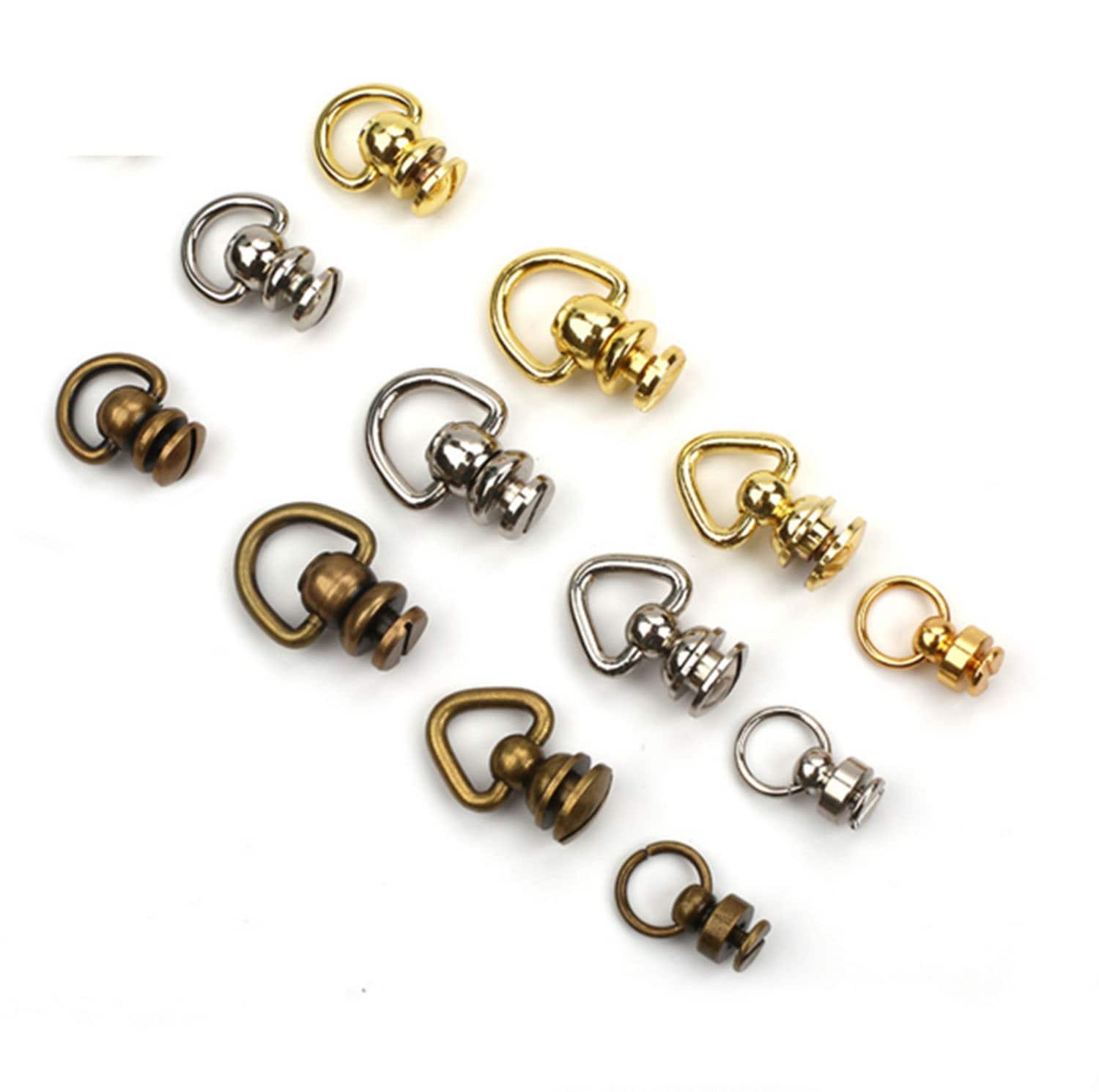 D-ring O-ring Triangle-ring Wallet Chain Connector Solid Brass - Etsy