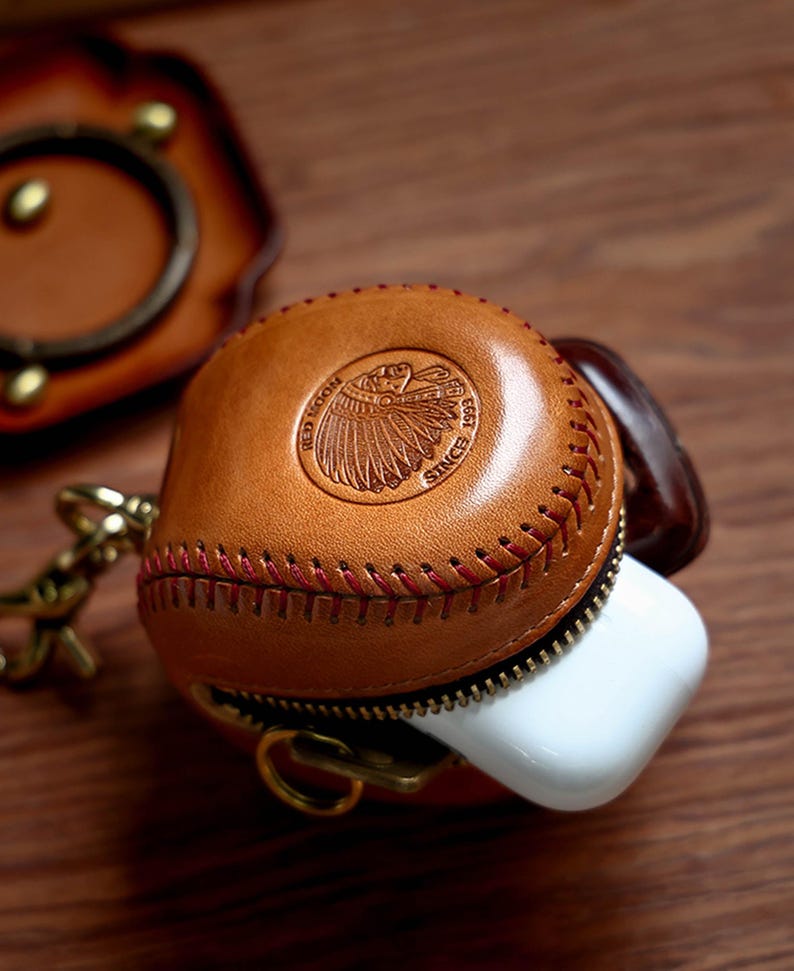 Handmade Earphone Case Headephone Holder Retro Baseball Bag Cord ...