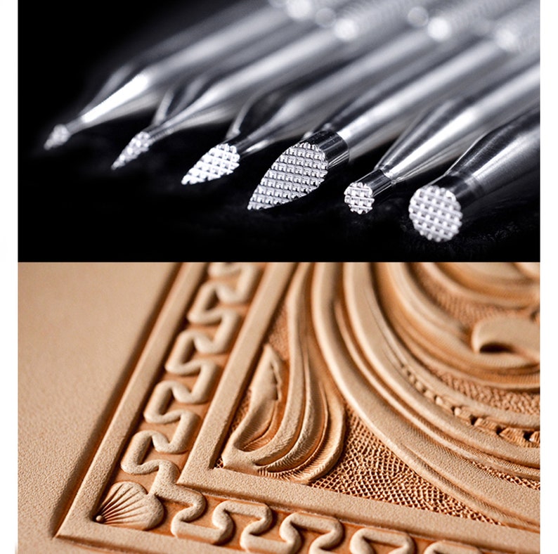 Leather Art Leather Carving Printing Grid Pattern - Etsy