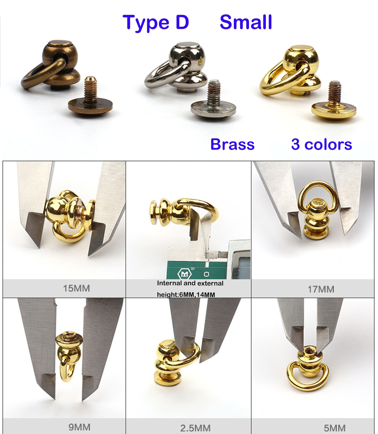 D-ring O-ring Triangle-ring Wallet Chain Connector Solid Brass - Etsy