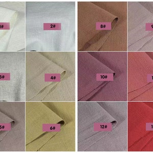 Slub Texture Linen Cotton Fabric by the Yard or Meter , Rustic Weave ...