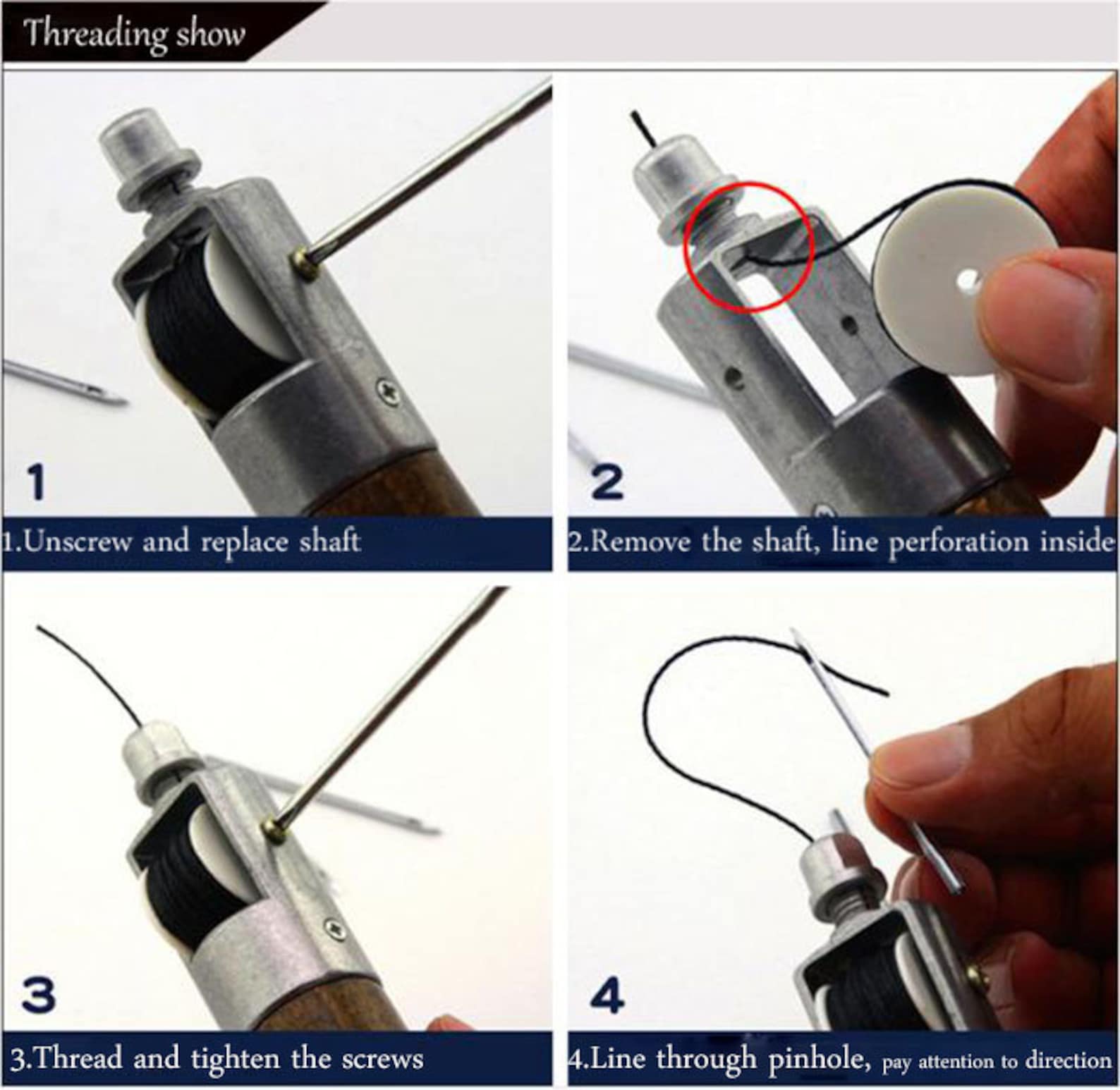 1 Set Hand Made Leather Sewing Needle Machine, Leather Stitching Tools ...