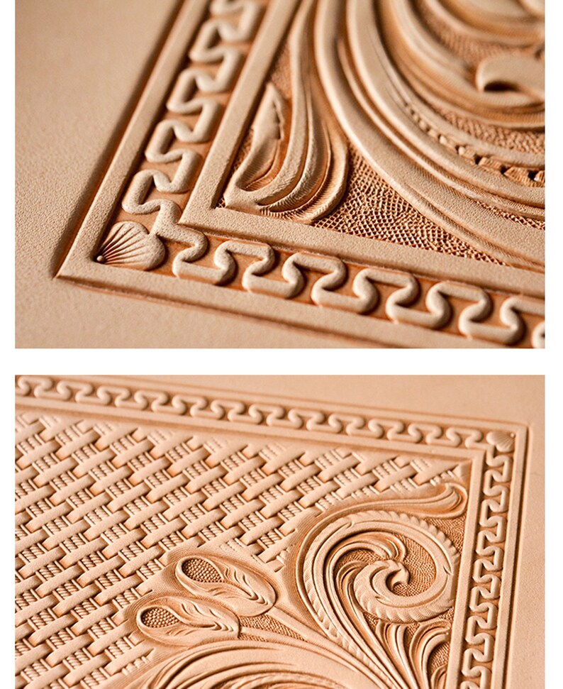 Leather Art Leather Carving Printing Grid Pattern - Etsy