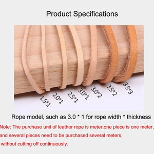 Ox Warble flat Leather Rope leather Rope diy handmade Leather Goods ...